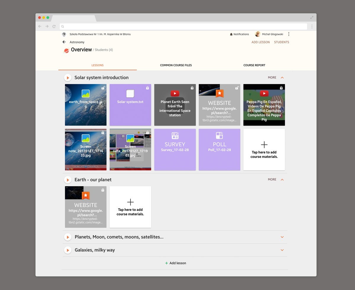 Samsung School : Michal Glogowski Portfolio