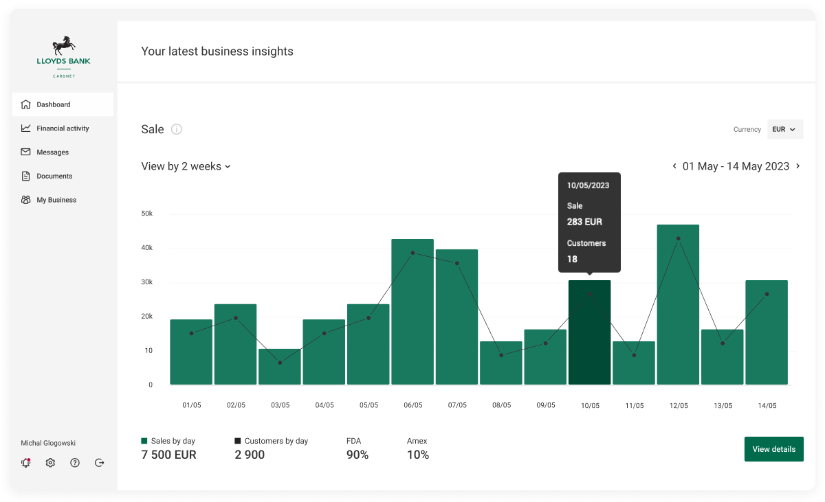 Merchant Portal : Michal Glogowski Portfolio